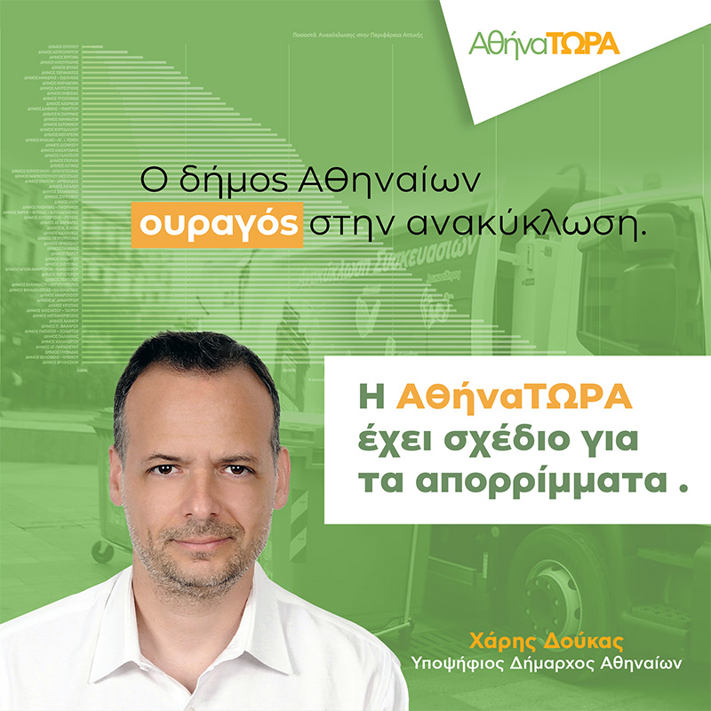 Δούκας: Ο Δήμος Αθηναίων ουραγός στην ανακύκλωση. Η Αθήνα ΤΩΡΑ έχει ...